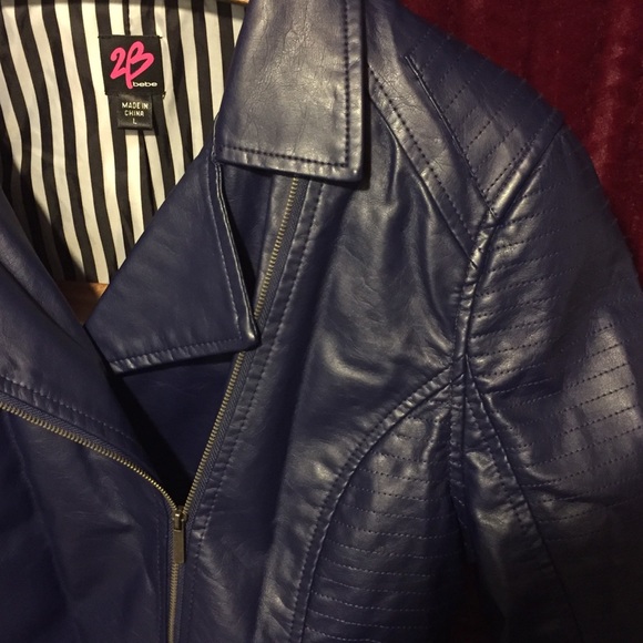 2B Bebe | Jackets & Coats | 2b Bebe Faux Leather Moto Jacket | Poshmark